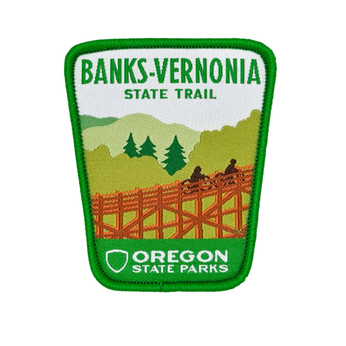 Banks-Vernonia Trail, 2.5" Iron-on Patch — Patchmarks