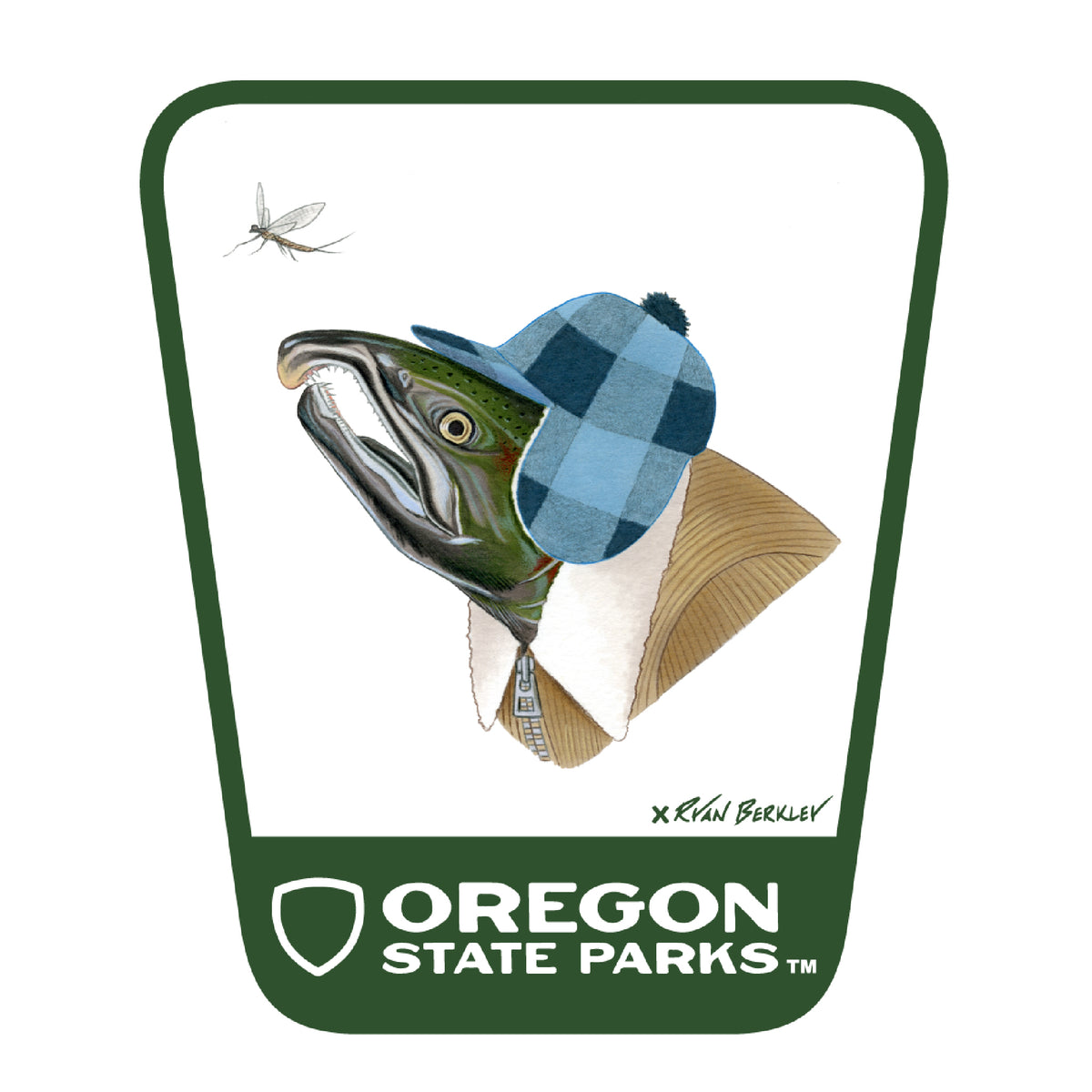 Coho Salmon 3.25" Weatherproof Sticker — Patchmarks