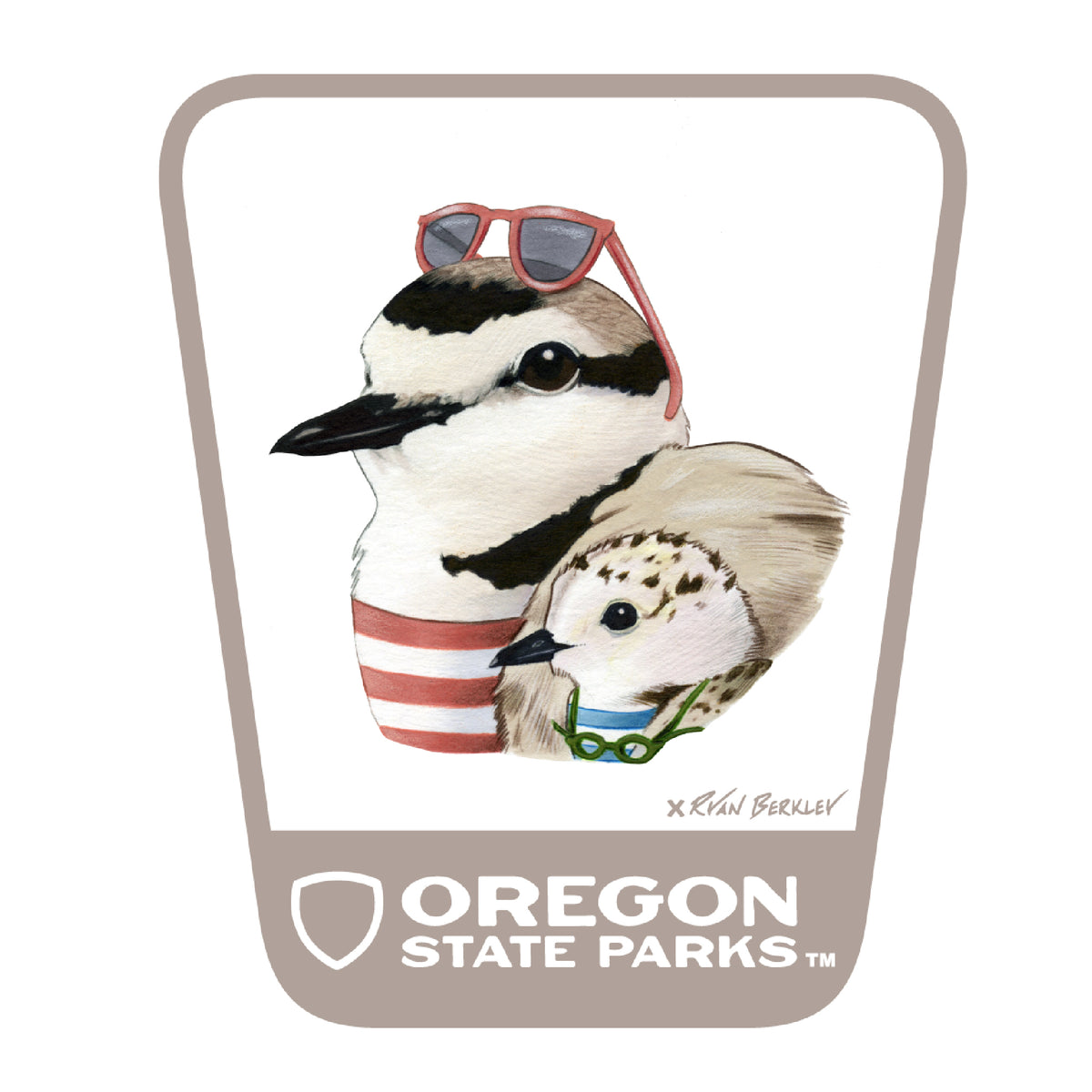 Western Snowy Plover 3.25" Weatherproof Sticker — Patchmarks