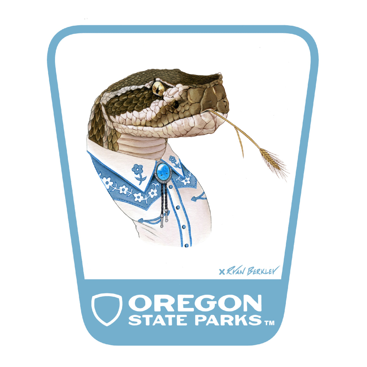 Western Rattlesnake 3.25" Weatherproof Sticker — Patchmarks