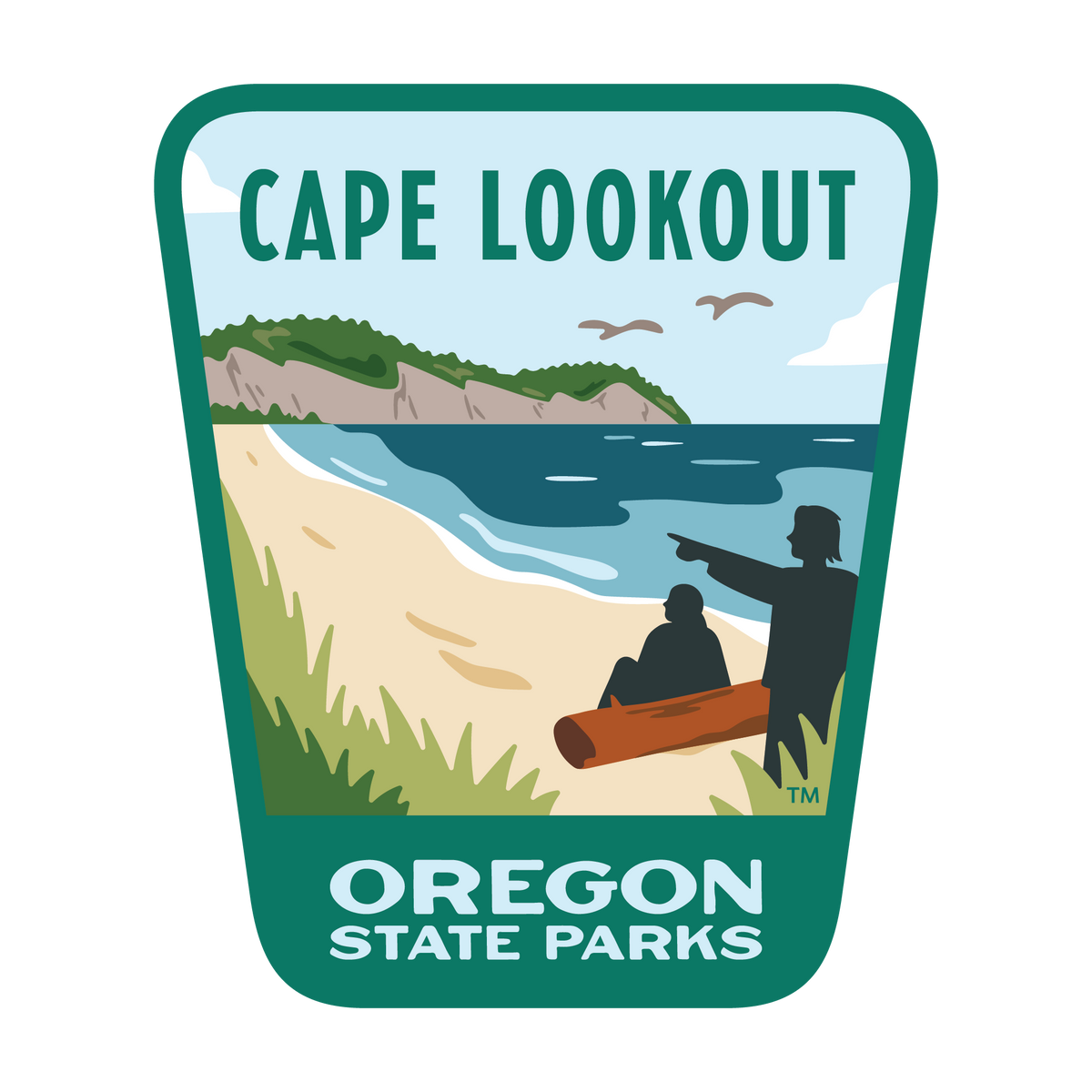Cape Lookout State Park, 3.25” Weatherproof Sticker — Patchmarks