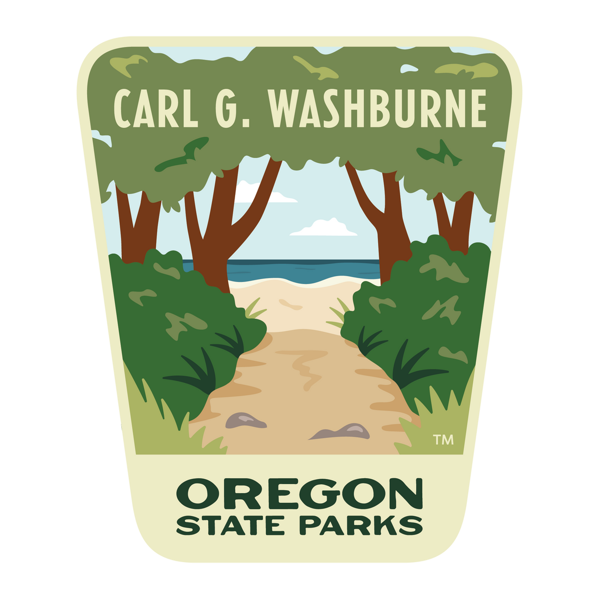 Carl G Washburn, 3.25” Weatherproof Sticker — Patchmarks