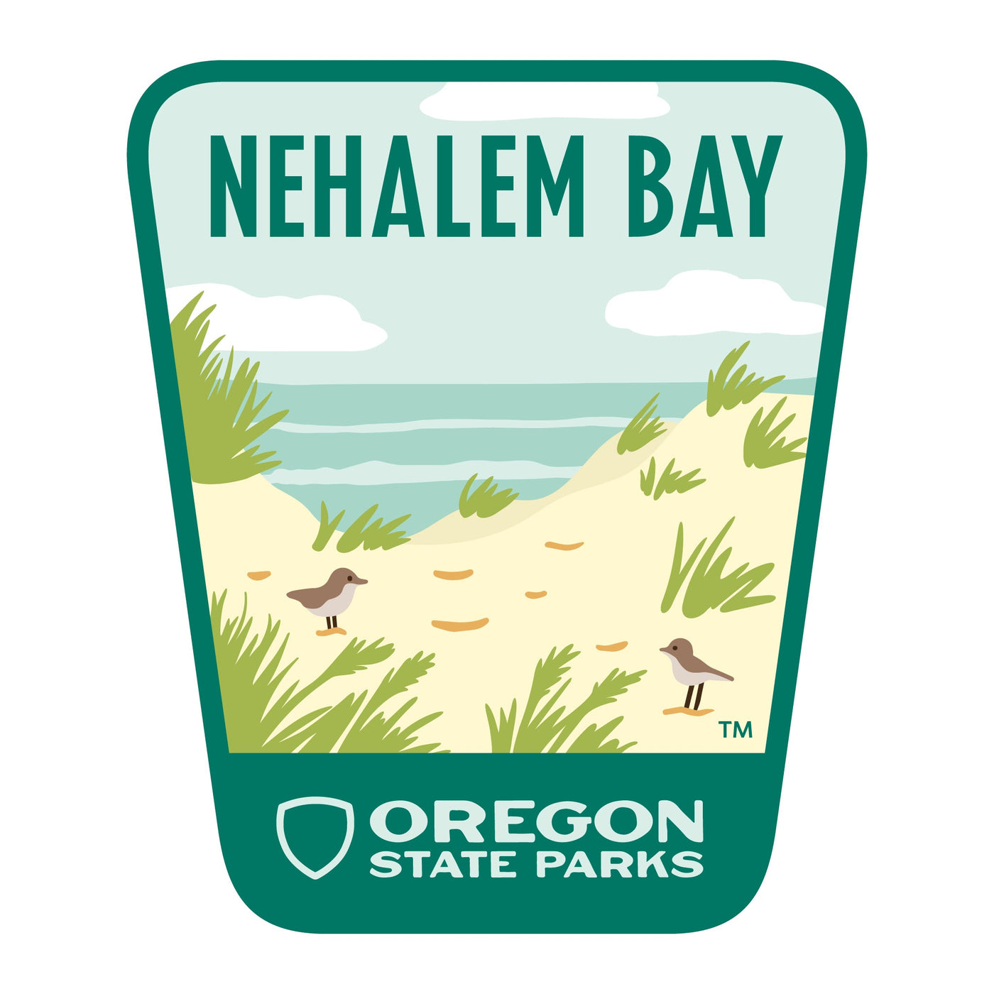 Nehalem Bay, 3.25” Weatherproof Sticker — Patchmarks
