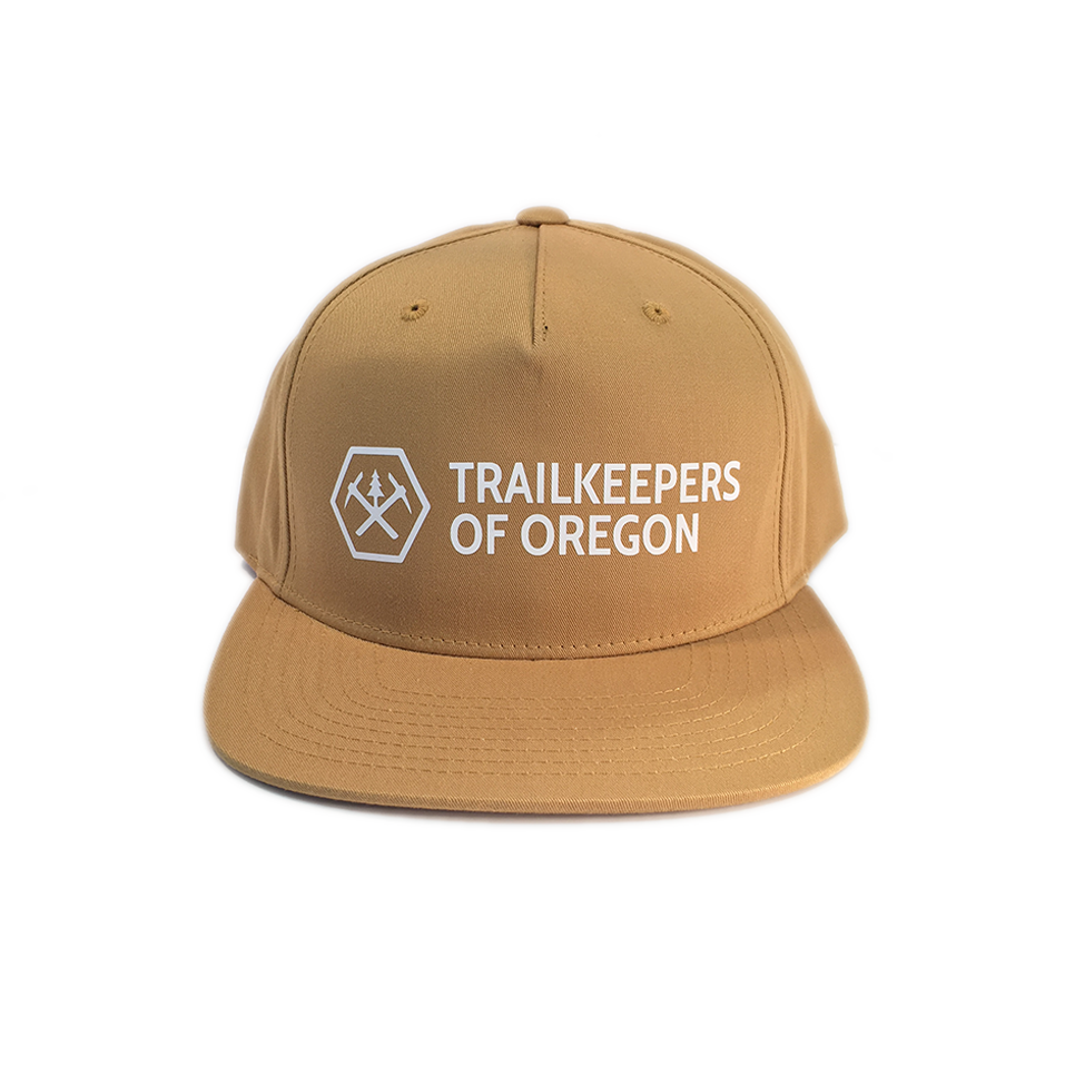Trailkeepers Logo Snapback Hat, Gold — Patchmarks