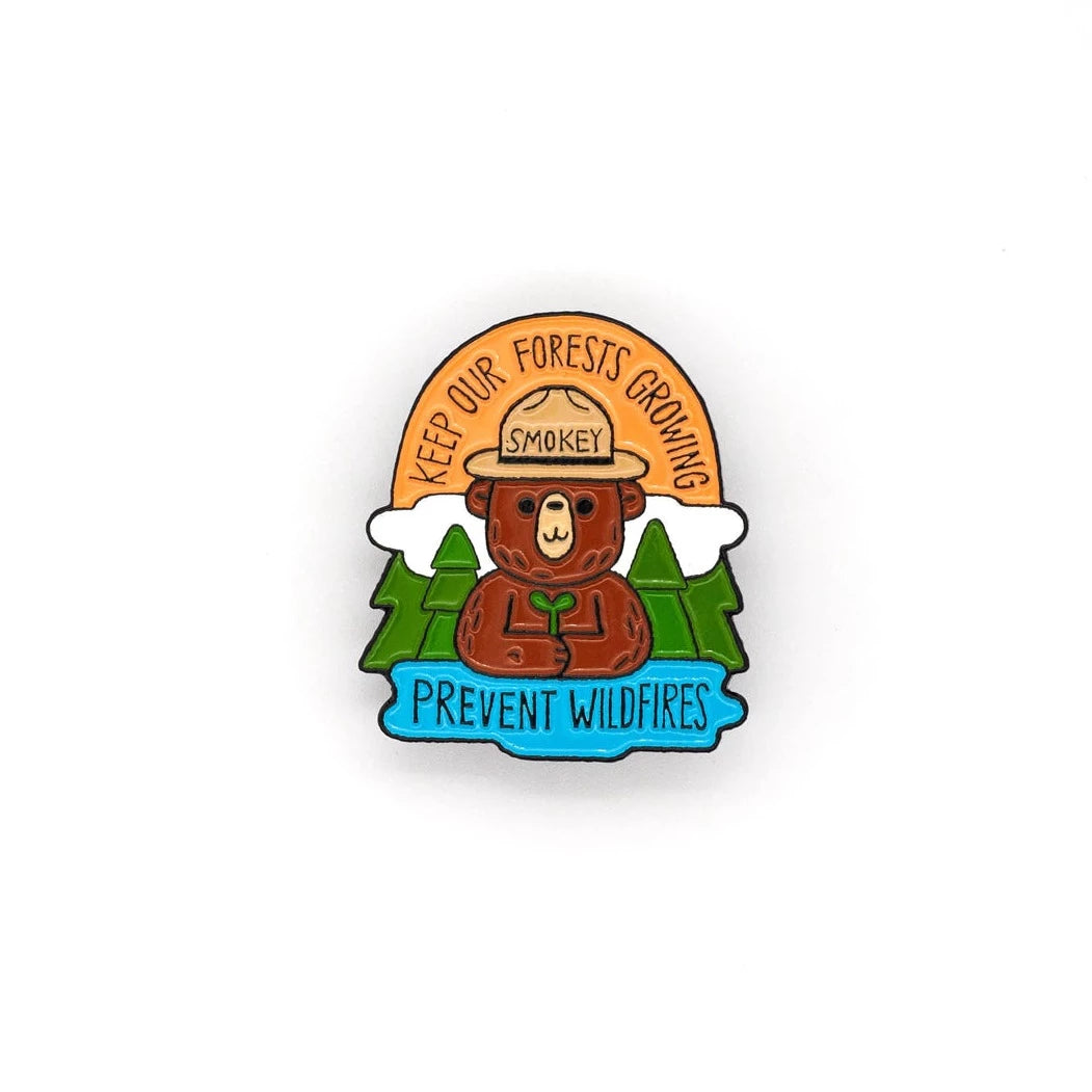 Smokey Bear - Keep Our Forests Growing Enamel Pin — Patchmarks