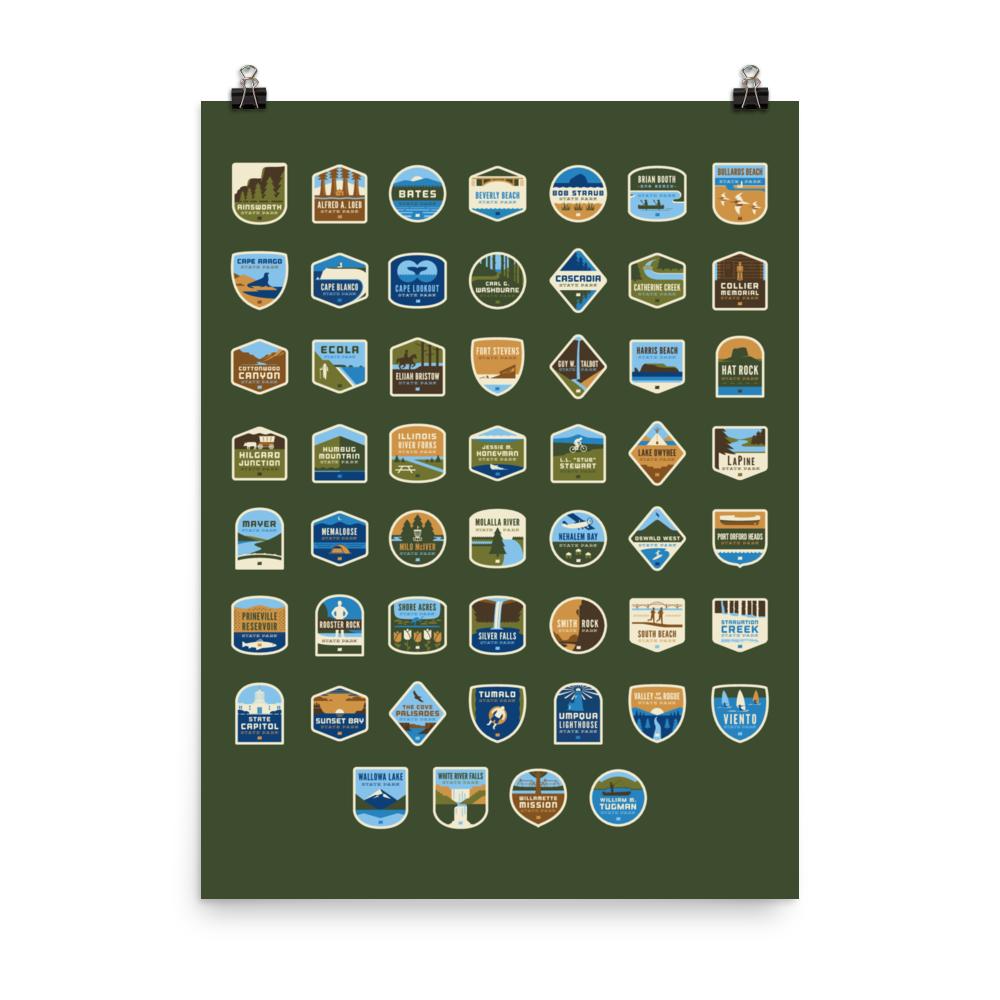 53 Oregon State Parks Bedroom Poster 18x24 — Patchmarks